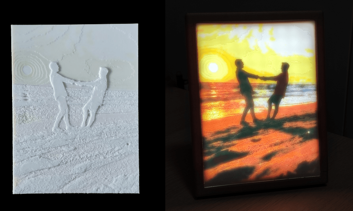 Litofania 3D color - Tresdesolution
